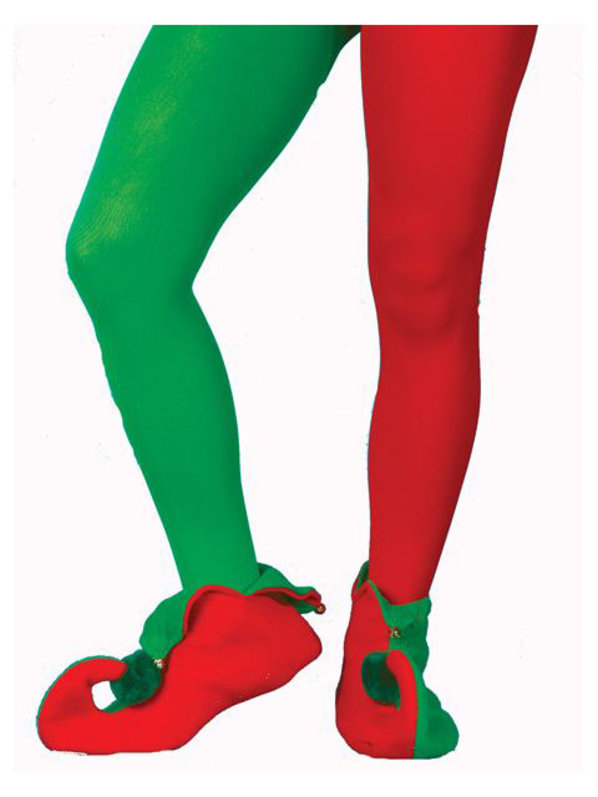 Red And Green Elf Tights Plus Size Adul - SpicyLegs.com