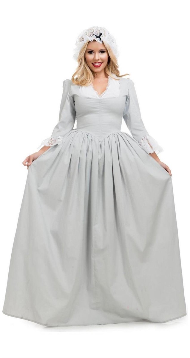 Colonial Woman-Grey Costume - SpicyLegs.com