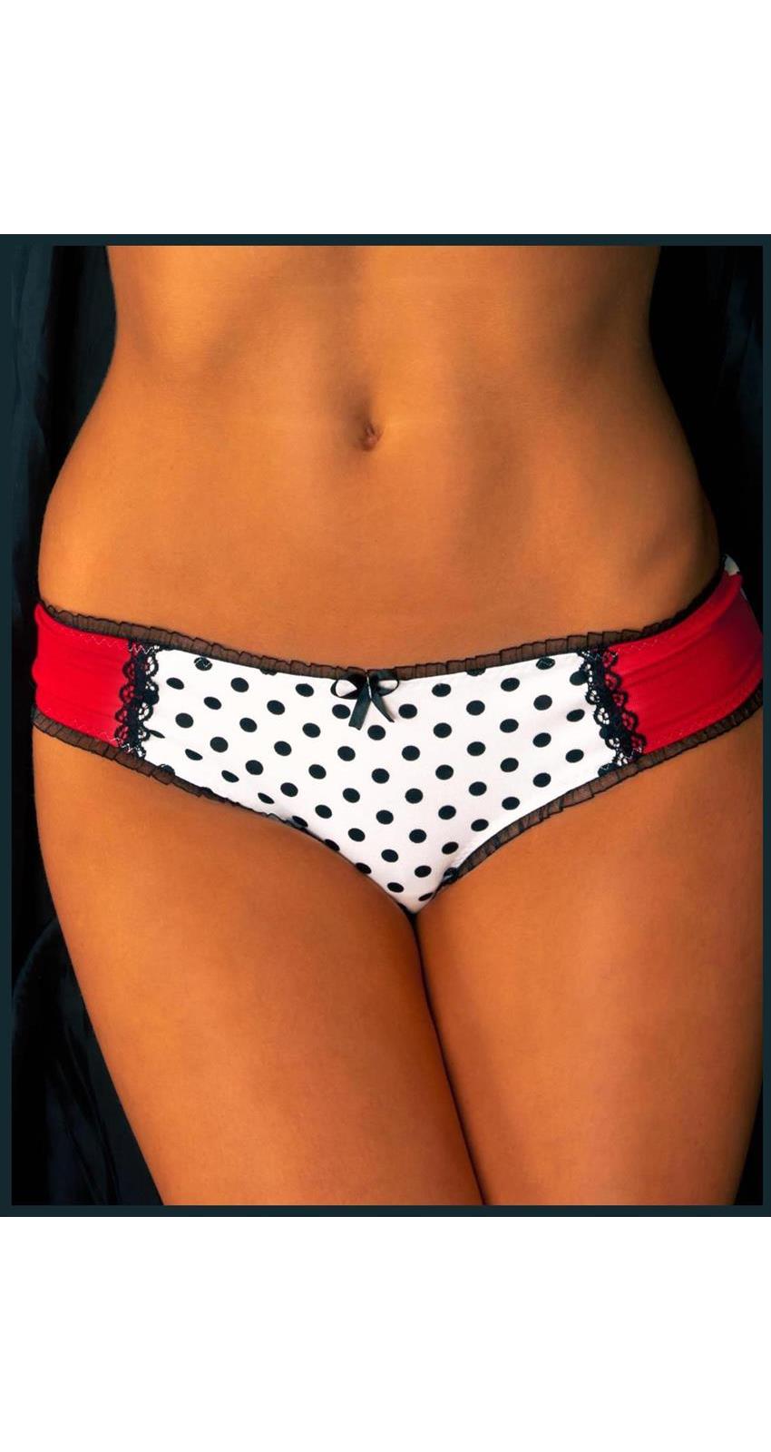 Polka Dot Jersey Brief Panties