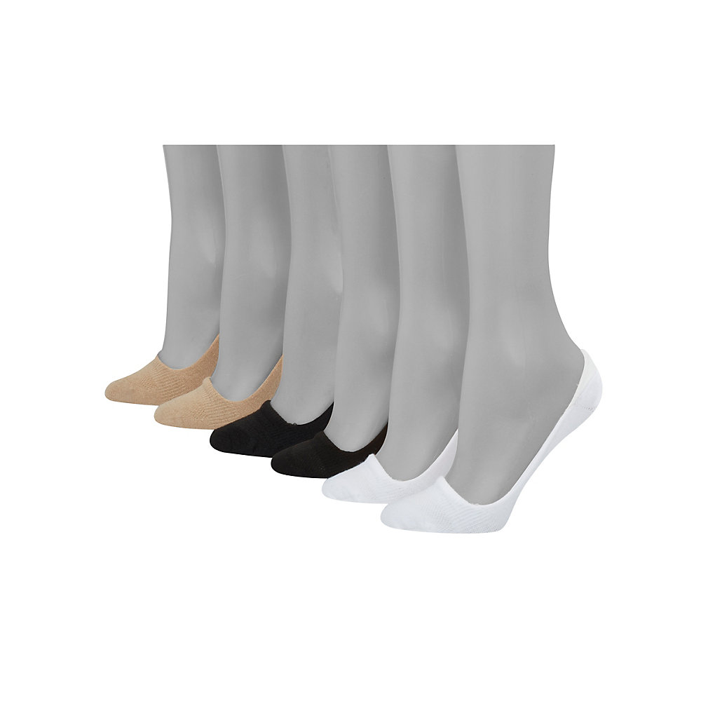Hanes Women's Invisible Comfort Ballerina Liner 6-Pack - SpicyLegs.com