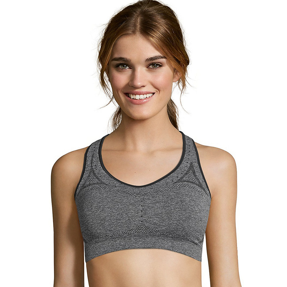 Hanes Sport Womens Seamless Racerback Sports Bra