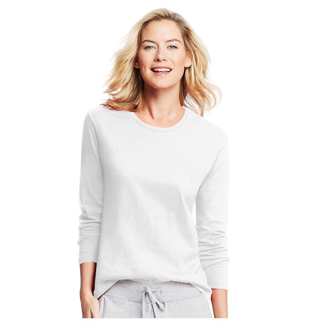 Hanes Women's Long-Sleeve Crewneck T-Shirt - SpicyLegs.com Hanes Women's Long-Sleeve Crewneck T-Shirt - SpicyLegs.com
