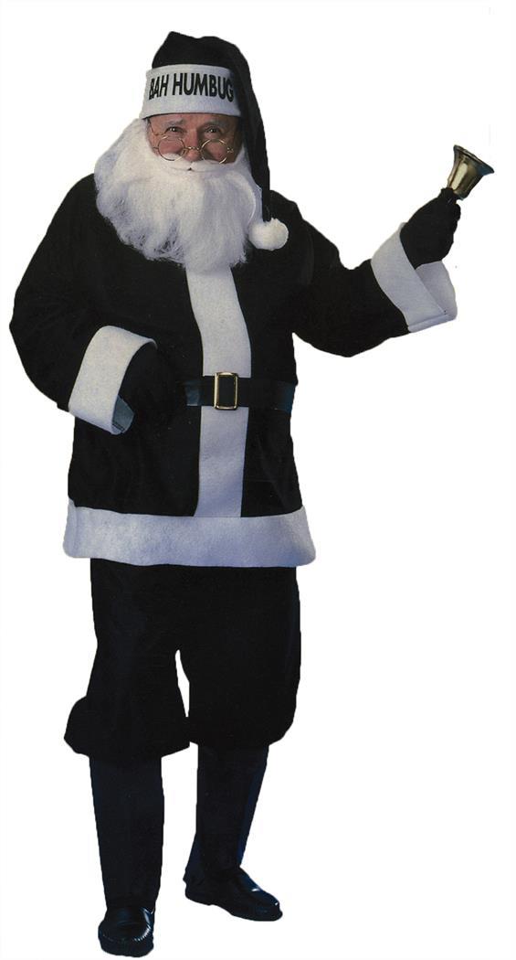 Santa Suit Black Bah Humbug - SpicyLegs.com
