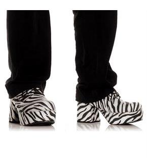 Zebra Print Pimp Shoes Adult - SpicyLegs.com